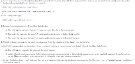 solved exercise 1 creating the playablecharacter class we