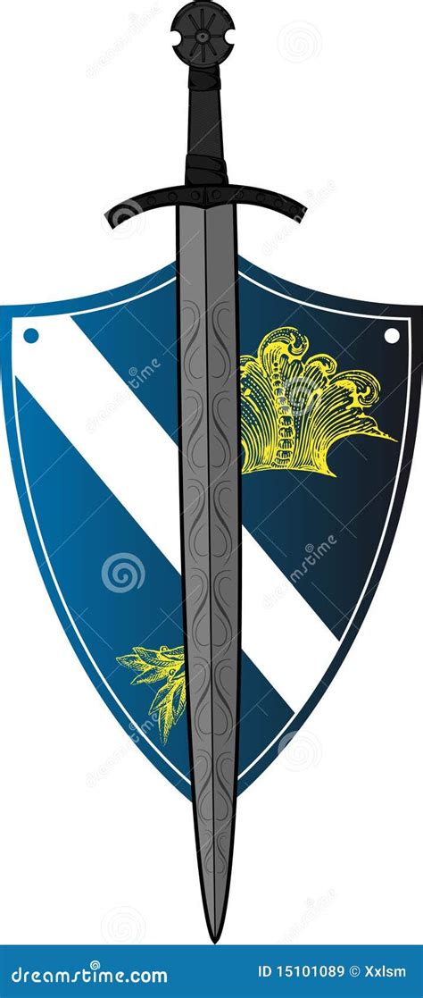 Shield With Sword Over Royalty Free Stock Images Image 15101089