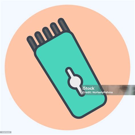 아이콘 헤어 클리퍼 이발소 기호에 적합합니다 컬러 메이트 스타일 편집 가능한 간단한 디자인 디자인 템플릿 벡터 간단한 그림
