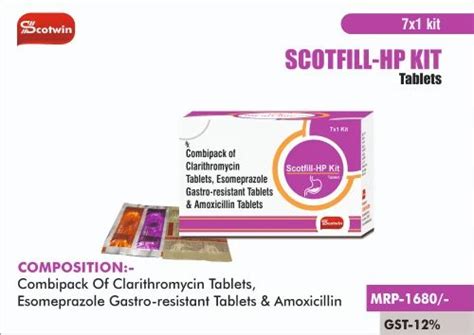 Offline Amoxicillin Clarithromycin Esomeprazole At Rs 1680 Box In Kala Amb