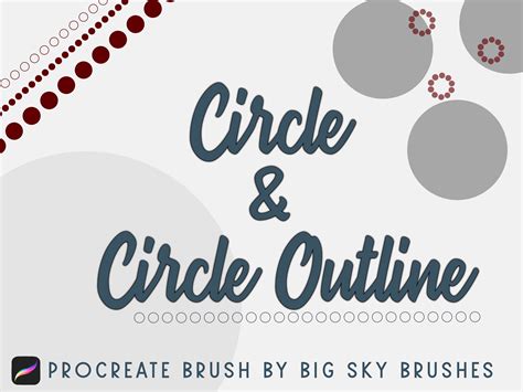Circle Circle Outline Procreate Brushes Digital Drawing Brush Stamp Hand Lettering