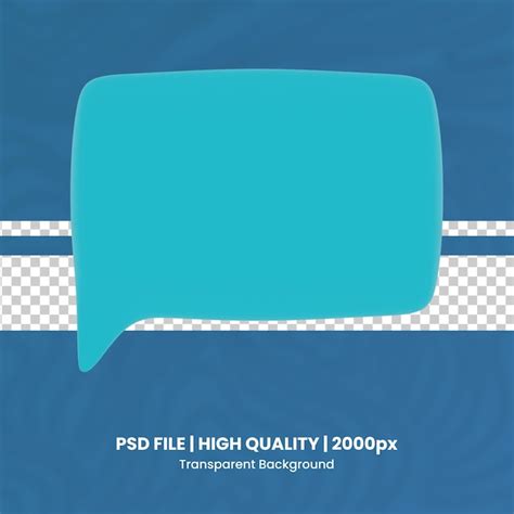 Premium PSD 3d Speech Bubble 3d Render Icon Transparent Background High Quality Render