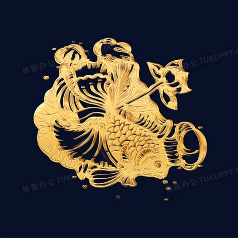 立体金鱼免抠装饰图案元素PNG图片素材下载 立体PNG 熊猫办公
