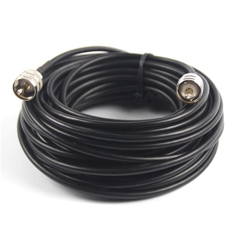 50ft Rg58 Cable Pl259 Male To Pl 259 Male Connector For Rf Coaxial