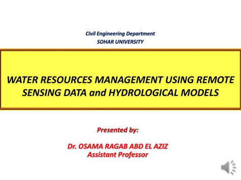 Pdf Water Resources Management Using Remote Sensing Data And