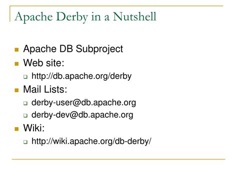 Ppt Apache Derby Security Powerpoint Presentation Free Download Id