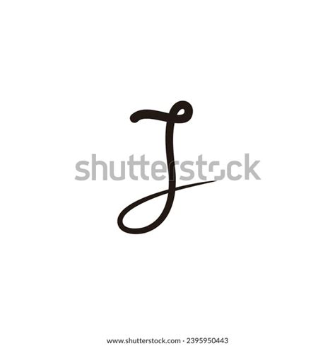 Letter J Curve Line Geometric Symbol Stock Vector Royalty Free
