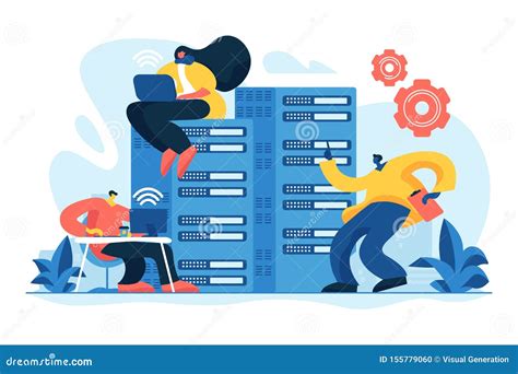 System Administration Line Icons Collection Nerk Management Cybersecurity It Support User