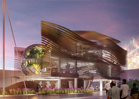 Wavy Wooden Walls Feature In Azerbaijans Milan Expo Pavilion