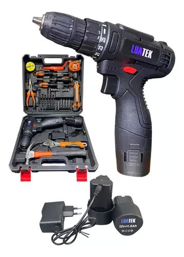 Furadeira Parafusadeira 12v Bivolt C maleta 2x Bateria Frete grátis