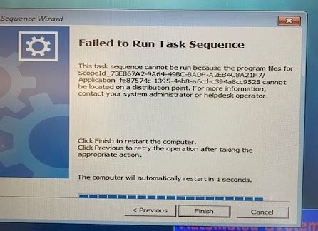 This Task Sequence Cannot Be Run Because The Program Files For Scopeid