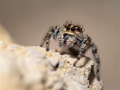 A Spider That Is On A Rock With A Piece Of Rock Premium Ai Generated Image