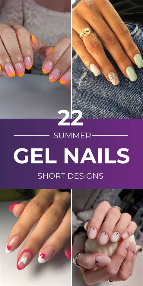 Chic Short Summer Gel Nails Pink And Blue Designs For A Stylish Season