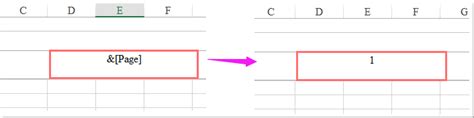 How To Insert Page Number Into Cell Header Footer In Excel