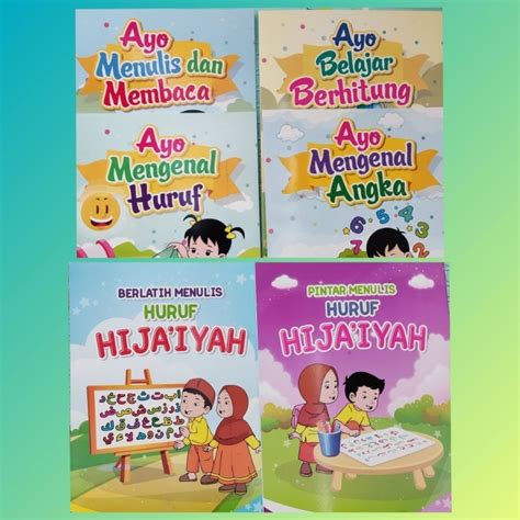Jual Paket 5 Buku Ayo Belajar Untuk Paud TK Ukuran Besar Belajar