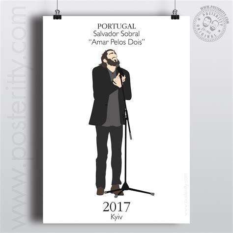 Salvador Sobral Eurovision Song Contest Winner Minimalist Poster Posteritty