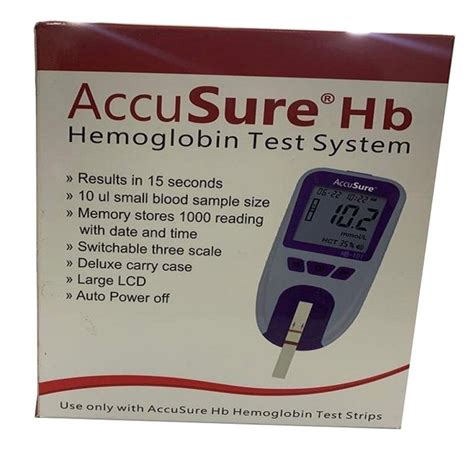 Manual Accu Sure Hb Hemoglobin Test System At ₹ 3500box In Agra Id 25937890188