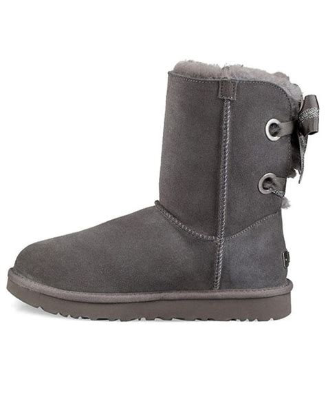Ugg Customizable Bailey Bow Short Gray Lyst