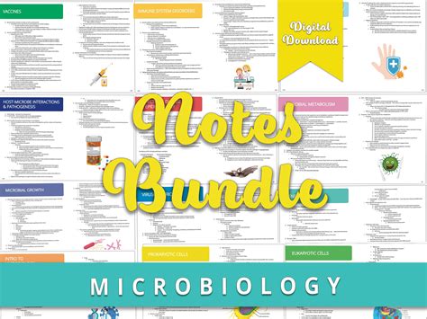Microbiology Notes Bundle Microbiology Study Guide Digital Downloa