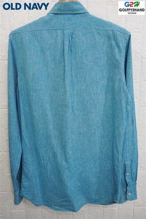 Old Navy อก41 แท้ เสื้อเชิ๊ตแขนยาวสีเบบี้บลู Ennxo