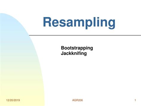 Ppt Resampling Techniques Bootstrapping And Jackknifing In Data