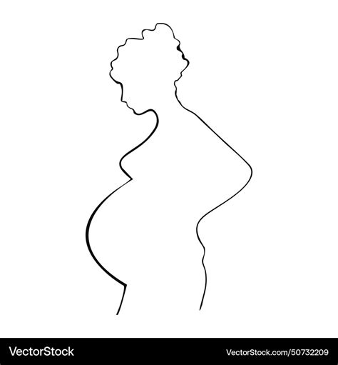 Pregnant Girl Royalty Free Vector Image Vectorstock
