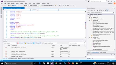 Java Hadoop Build Failing In Windows Zconfh Is Missing From Native