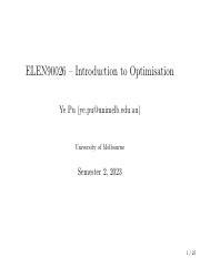 Introduction To Optimisation Constrained Problems Tangent Course Hero