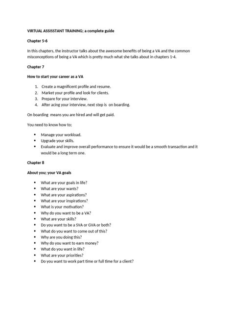 Virtual Assisstant Training Pdf Foreign Language Literacy