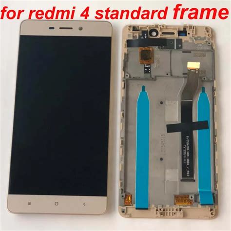 Frame For Xiaomi Redmi 4 Standard 2GB RAM 16GB ROM LCD Screen Display Touch Screen Digitizer For