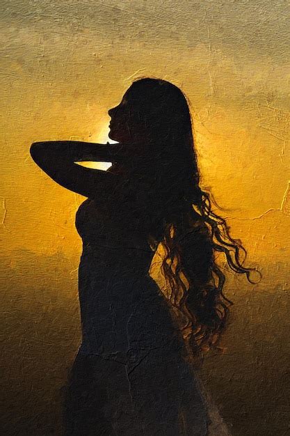 Premium Photo Hand Drawing Of Sexy Girl Silhoutte