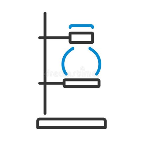 Icon Of Chemistry Flask Griped In Stand Stock Vector Illustration Of Equipment Emblem 247694082