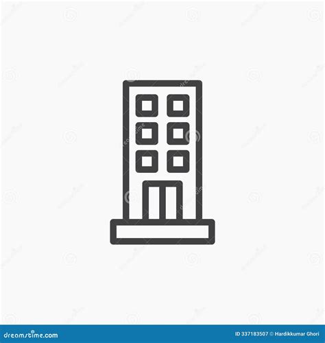 Buildingline In Thin Line Black Color Flat Simple Vector Symbols Illustration Cartoondealer