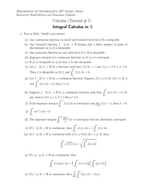 Calculus Tutorial 7 Integral Calculus In R Instructors Rahul