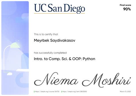 Intro To Comp Sci And Oop Python Certificate Pdf