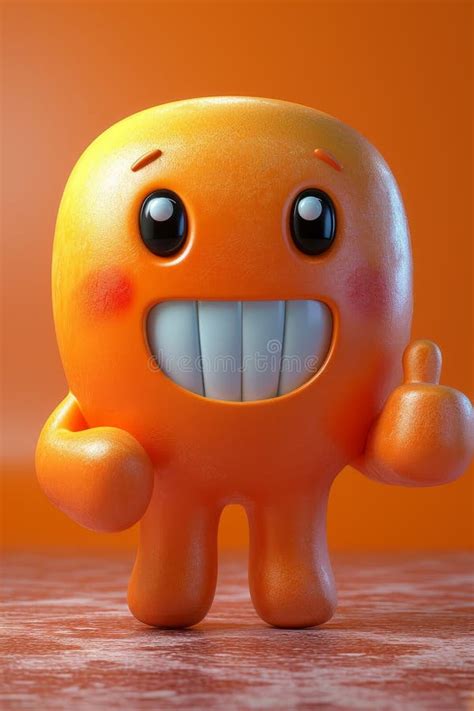 A Funny Animated Tooth Shows A Cool Gesture On An Orange Background 3d
