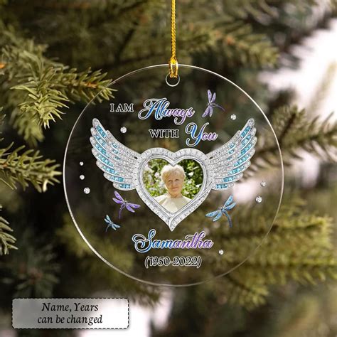 Personalized Ornament Memorial Angel Wings Jewelry Keepsake