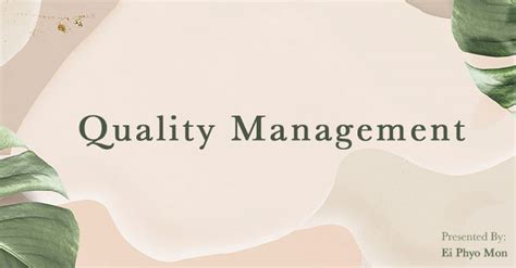 Quality Management Spiceworks Myanmar