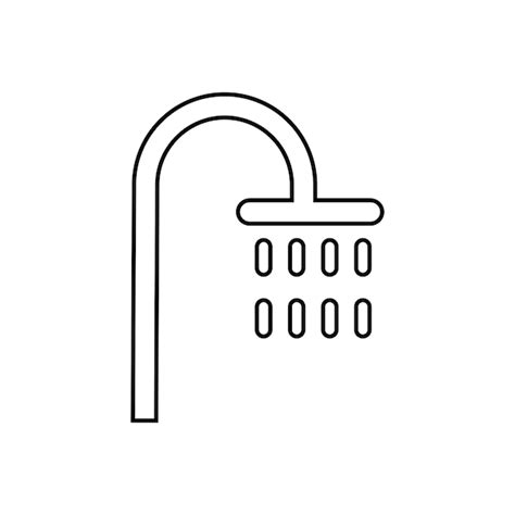 Icono De Ducha Vector Premium