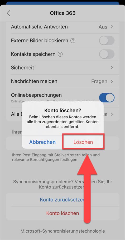 Outlook App Auf IOS Konto Entfernen AWeb Informatik Anleitung