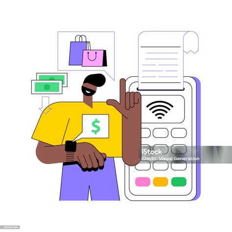 Smartwatch Payment Abstract Concept Vector Illustration向量圖形及更多付錢圖片 Istock