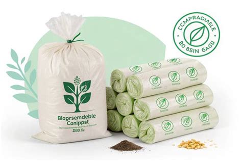 Biodegradable Compost Bin Bag Pack Stock Illustration Illustration Of Pack Nontoxic 367080769