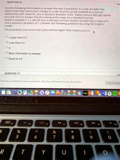 SOLVED QUESTION 16 Use The Following Information Answer Tne Next