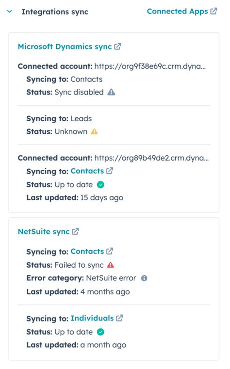 Use The Microsoft Dynamics 365 Integrations Sync Card
