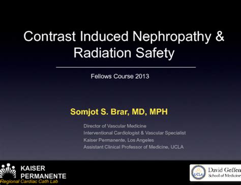 Cath Lab Safety Contrast Induced Nephrotoxicity And Radiation Safety