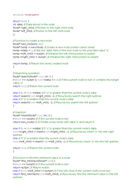 Tree Bst Include Struct Node Int Data Data Stored In The Node