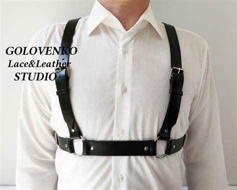 Harnais En Cuir Pour Hommes Harnais De Poitrine En Cuir Etsy