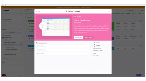 ClickUp Hiring Candidates Template Template Road