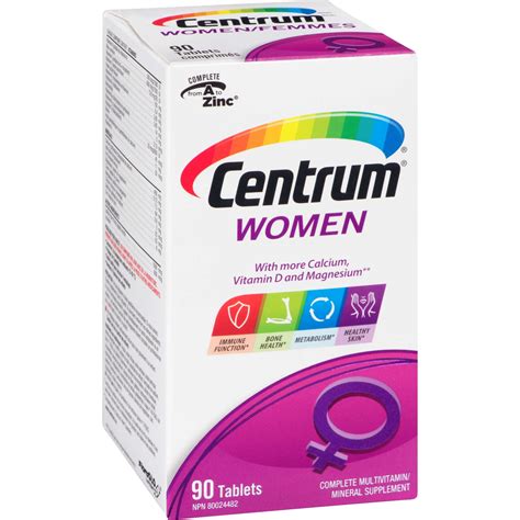 Centrum Women Multivitamin Supplement Tablets 90 Count Supports
