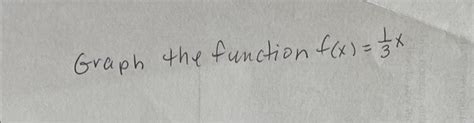 Solved Graph The Function F X 31x Chegg Com